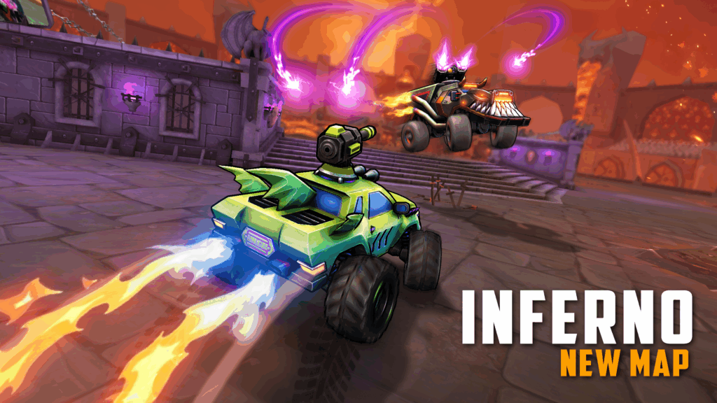 Welcome to INFERNO, the newest and wildest map in Battle Cars! - Battle ...